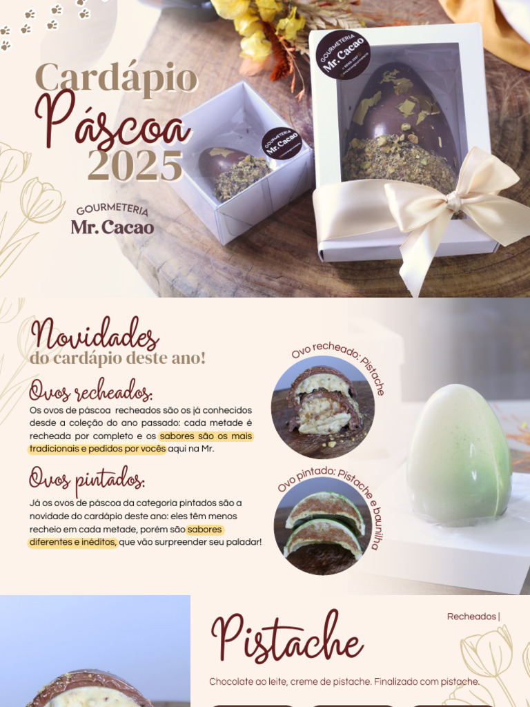 Novidades do Cardápio de Páscoa 2025 | PDF | Culinária mexicana ...