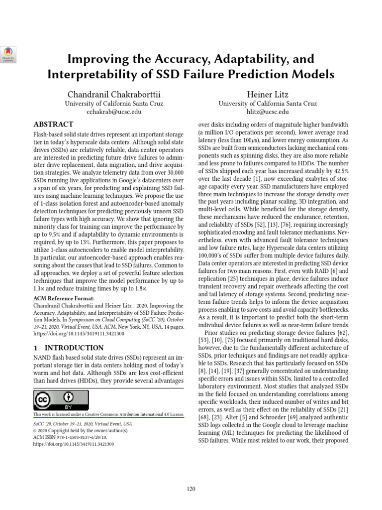 Improving The Accuracy, Adaptability, and Interpretability of SSD Failure Prediction Models ...