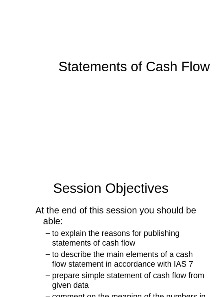 Week 5 Cash Flow Statements 1 | PDF | Book Value | Depreciation