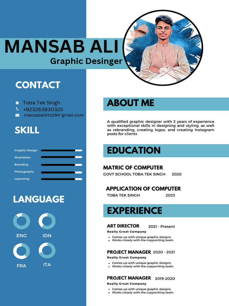 Brown Modern Graphic Designer Personal Resume | PDF
