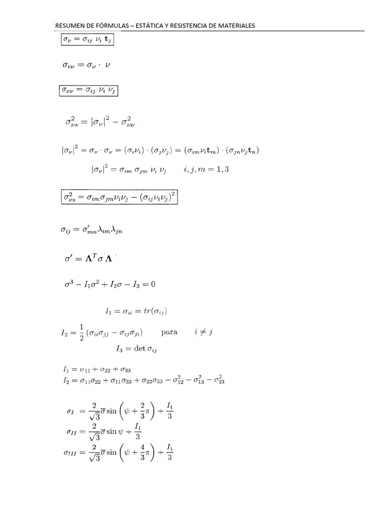 Resumen Formulas para Parcial2 | PDF