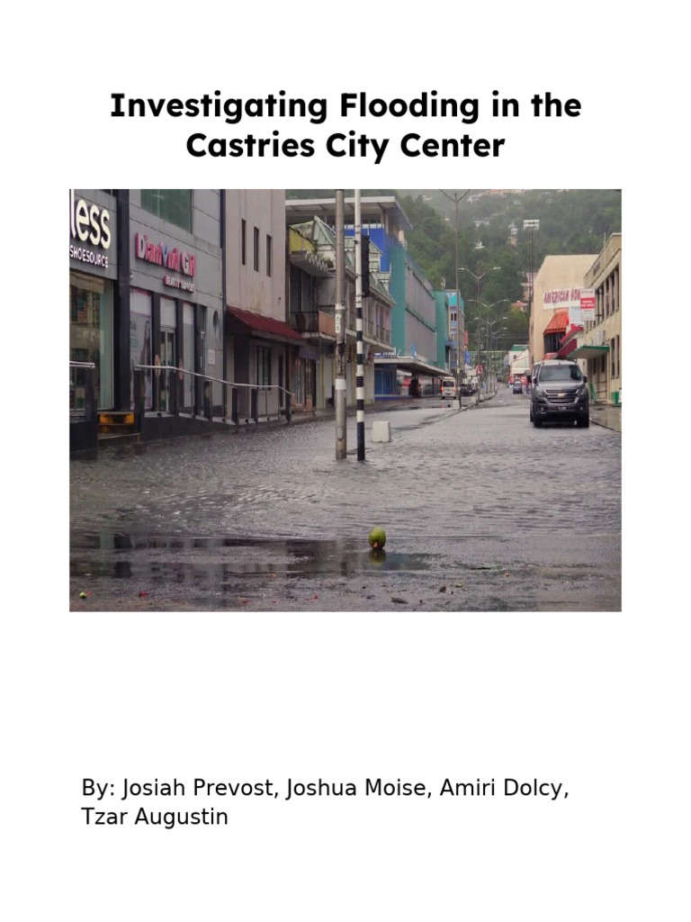 Castries Under Water (Sba) Final | PDF | Flood | Drainage