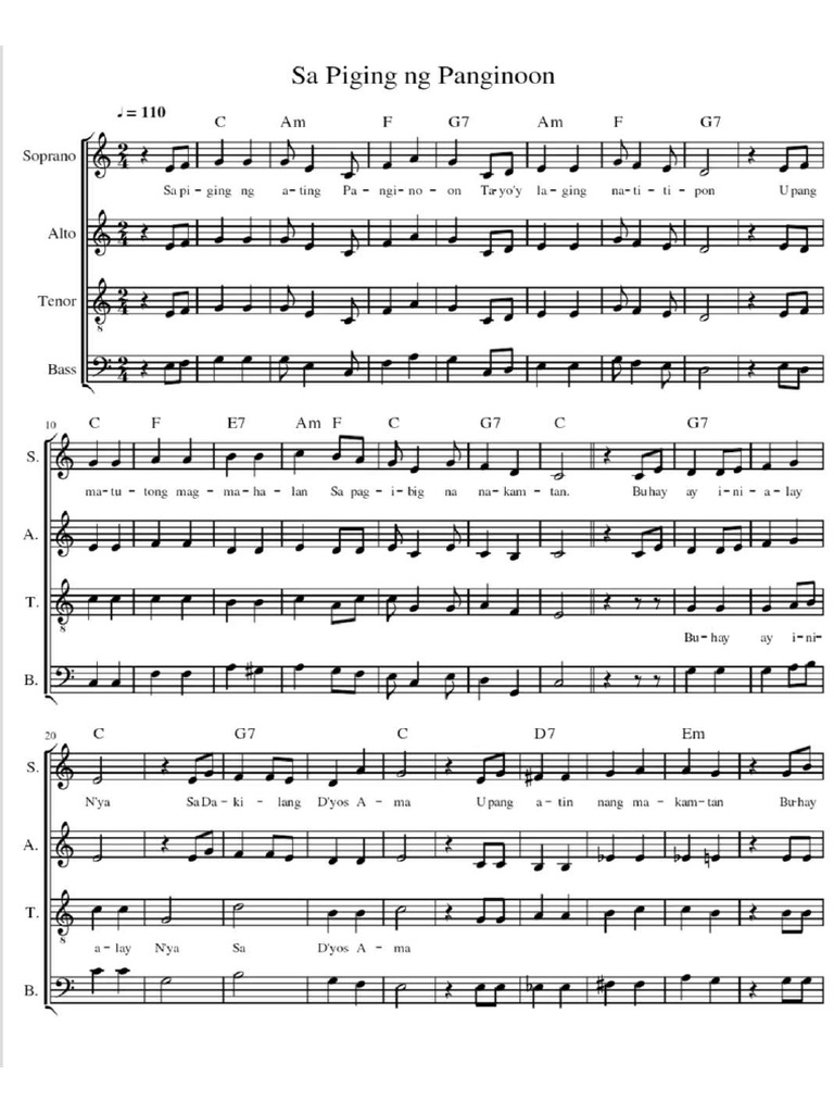 Sa Piging NG Panginoon - Music Sheet | PDF