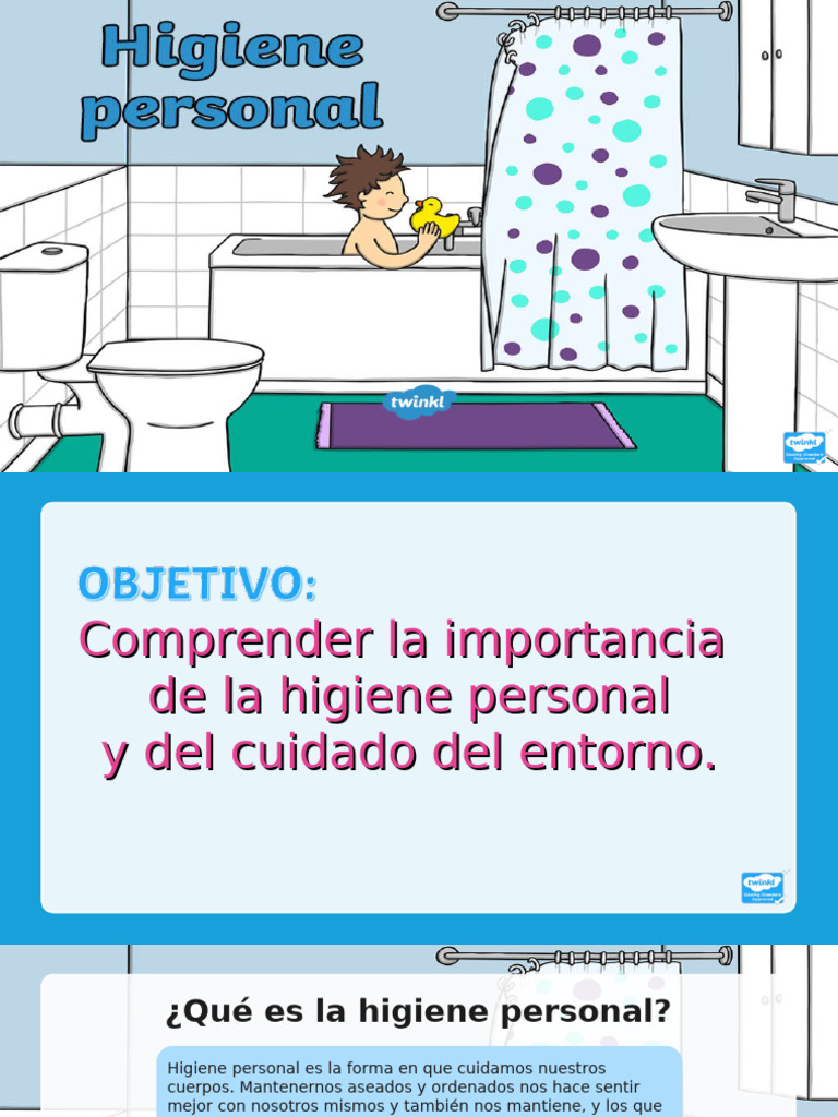 Importancia de la Higiene Personal | PDF | Higiene | Lavado de manos