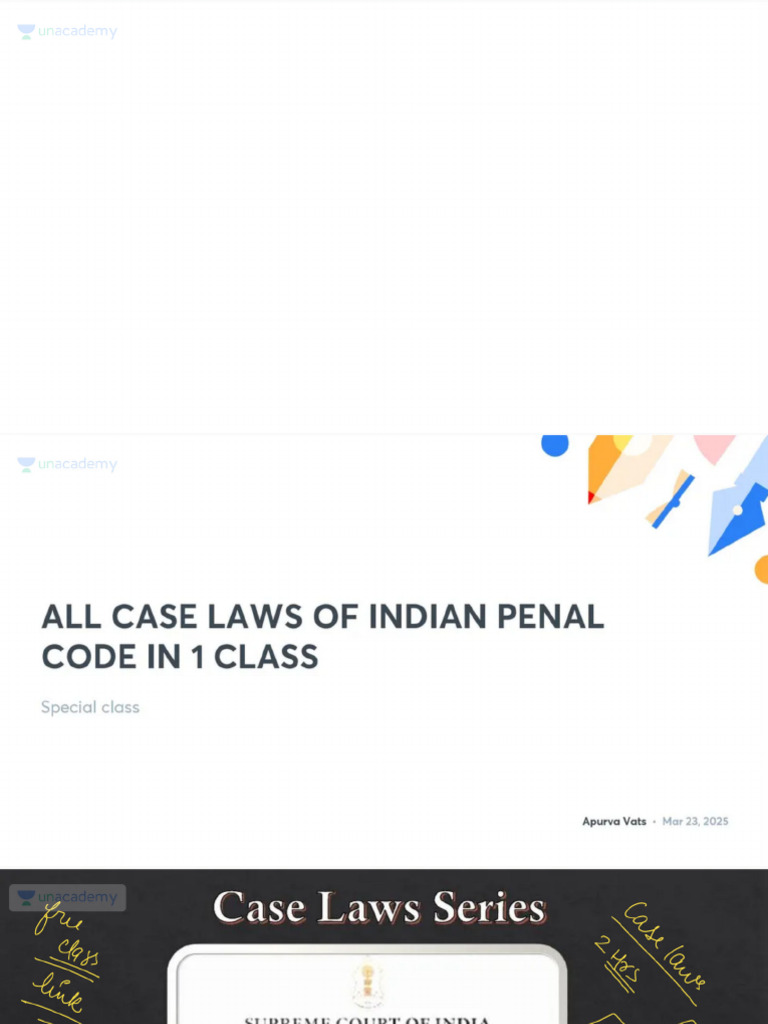 ALL CASE LAWS OF INDIAN PENAL CODE With Anno 1742752662124 | PDF