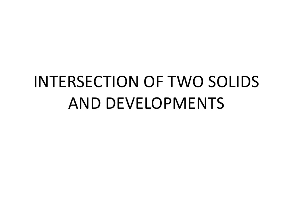 Intersection of Two Solids | PDF