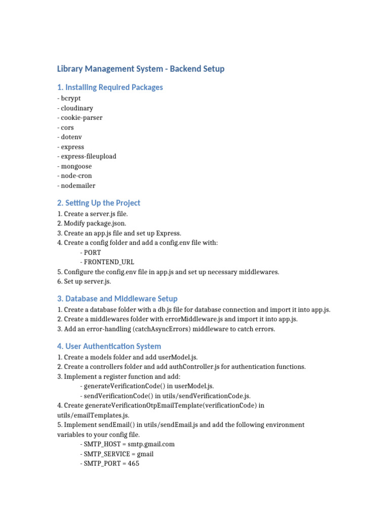 Complete Library Management Backend | PDF | Software | Computing