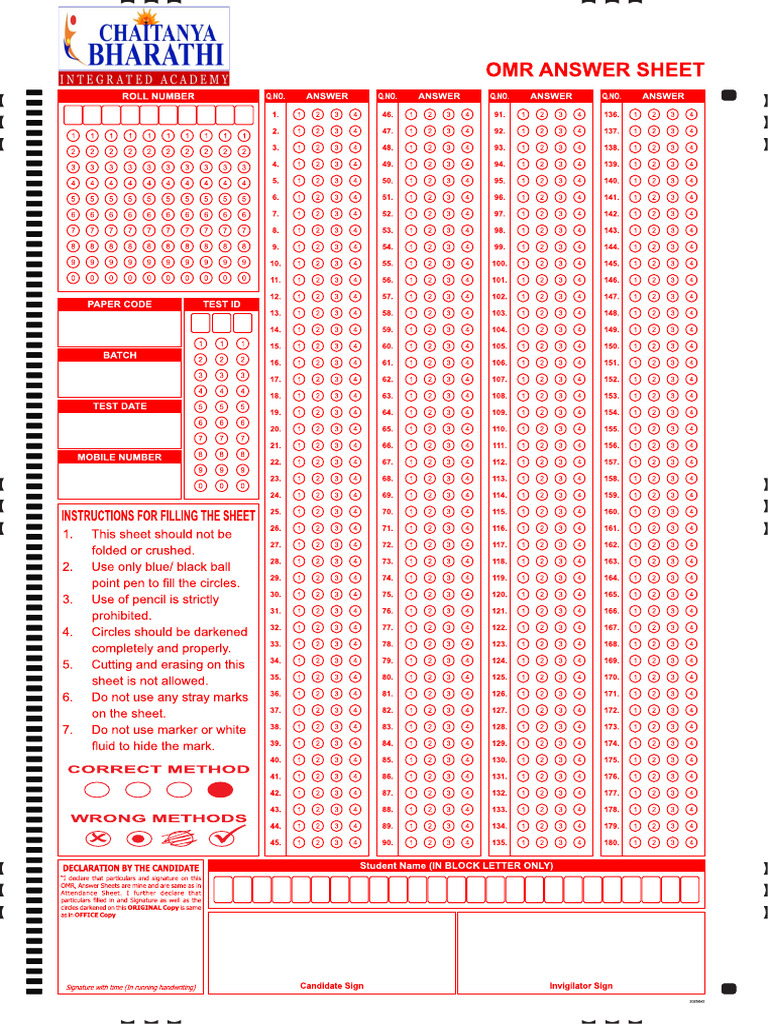 Omr Sheet | PDF