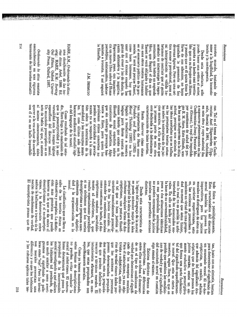 Hare_R_M_1997_Ordenando_la_etica_Sorting | PDF