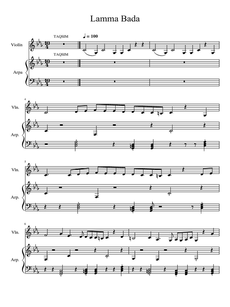 Lamma_Bada Violin y Arpa | PDF