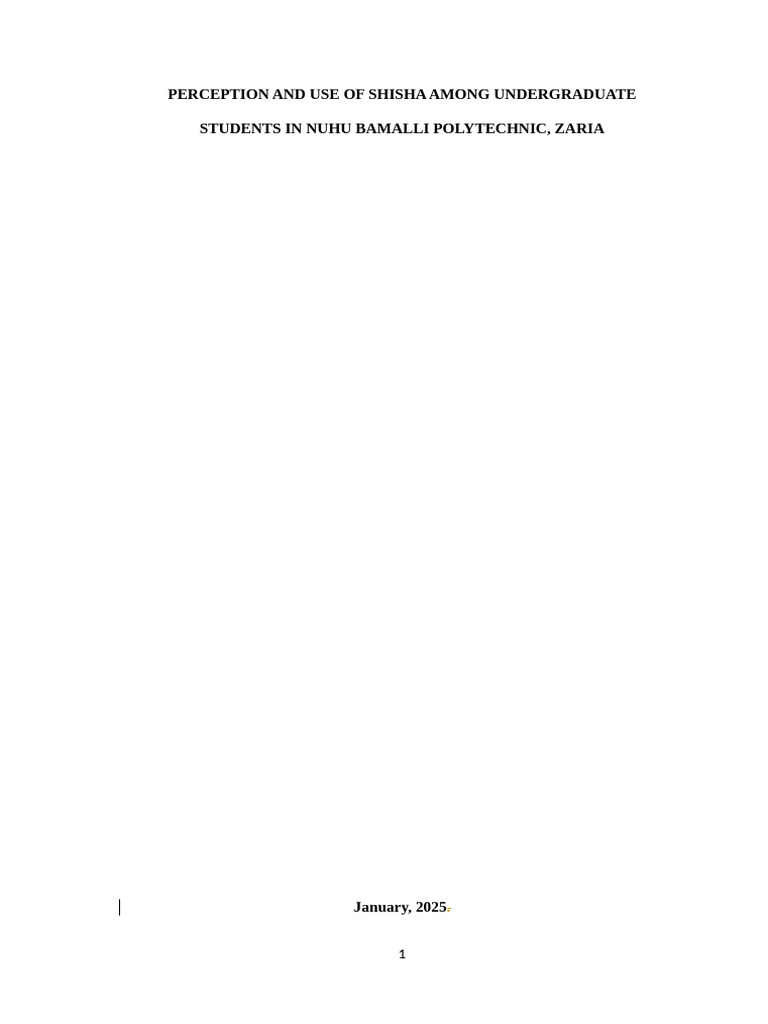 Project Chapter One - Saleem - Reviewed 02022025 | PDF | Tobacco Smoking | Addiction