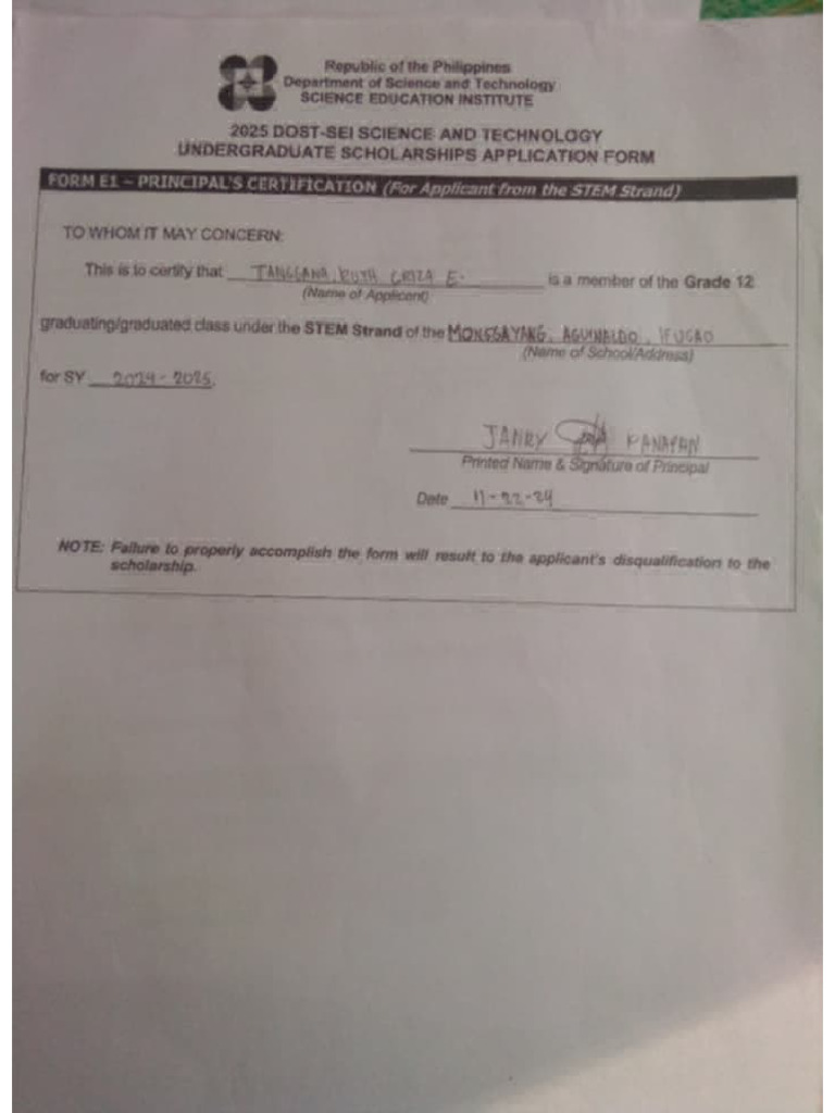 Principals Certification | PDF