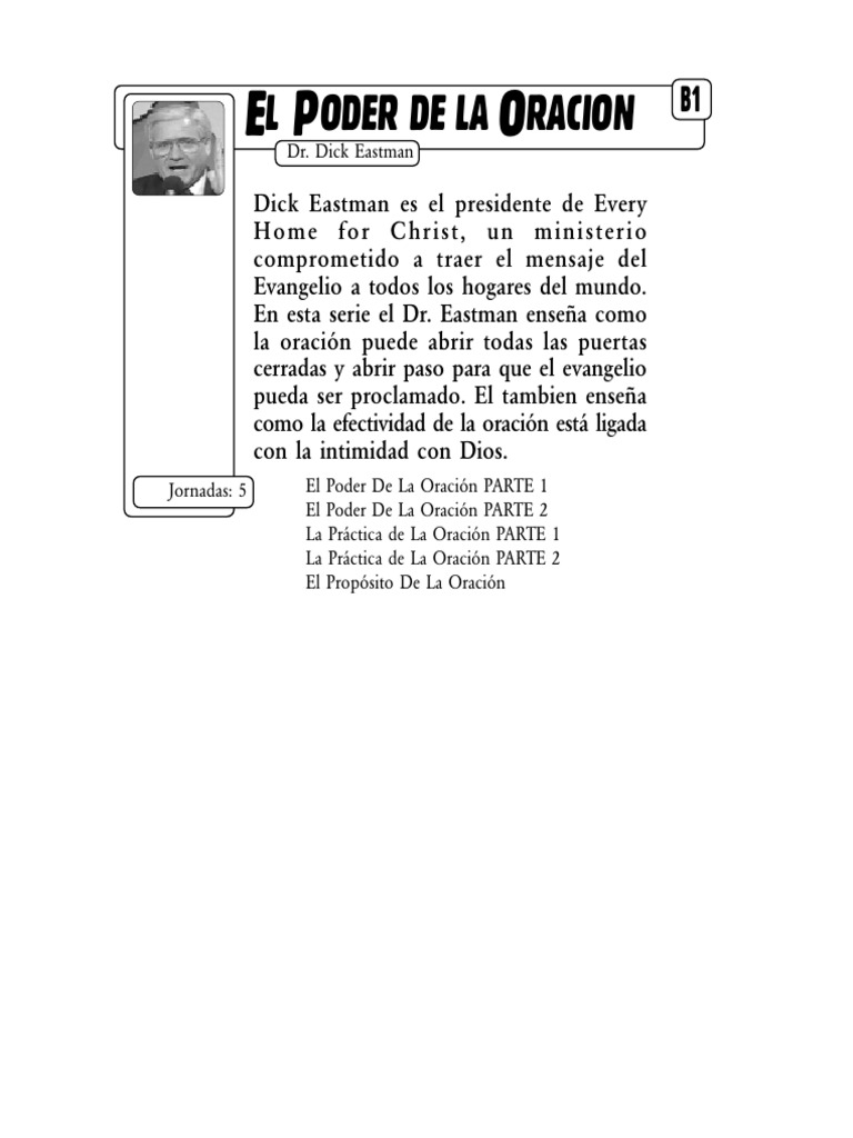 El Poder de La Oración | PDF | Oración | orador del Señor