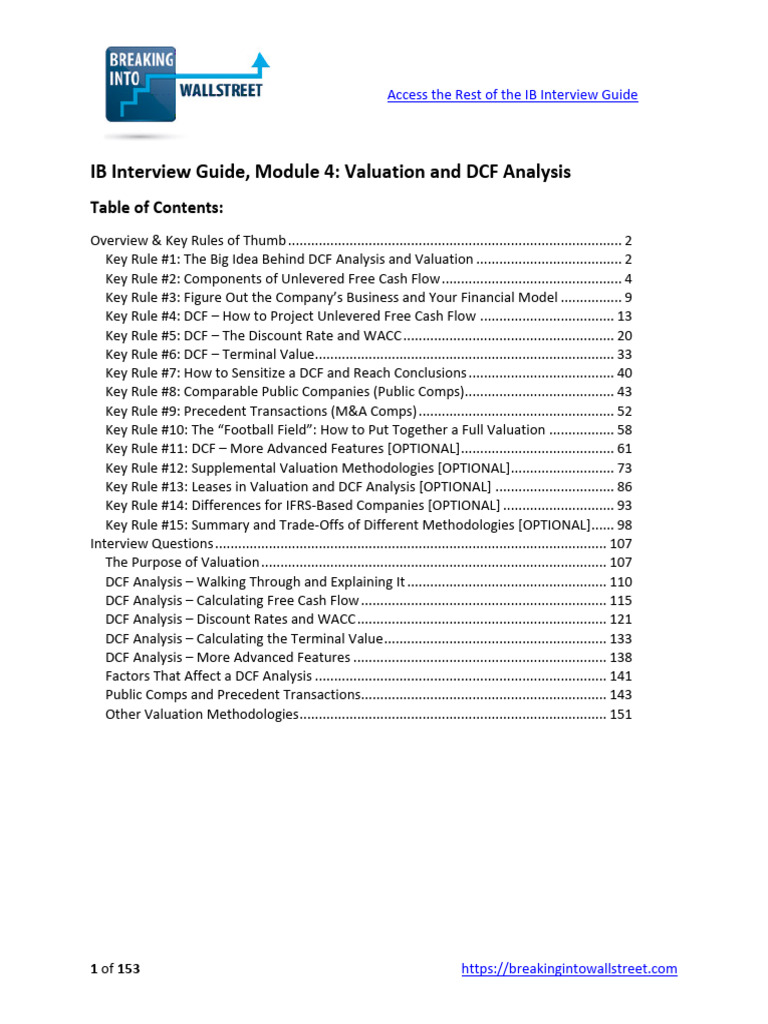 IBIG 04 05 Valuation DCF Analysis | PDF | Discounted Cash Flow | Valuation (Finance)