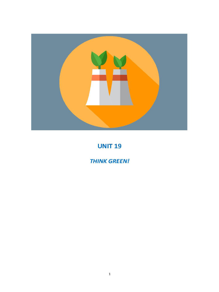 Unit 19 - Think Green | PDF