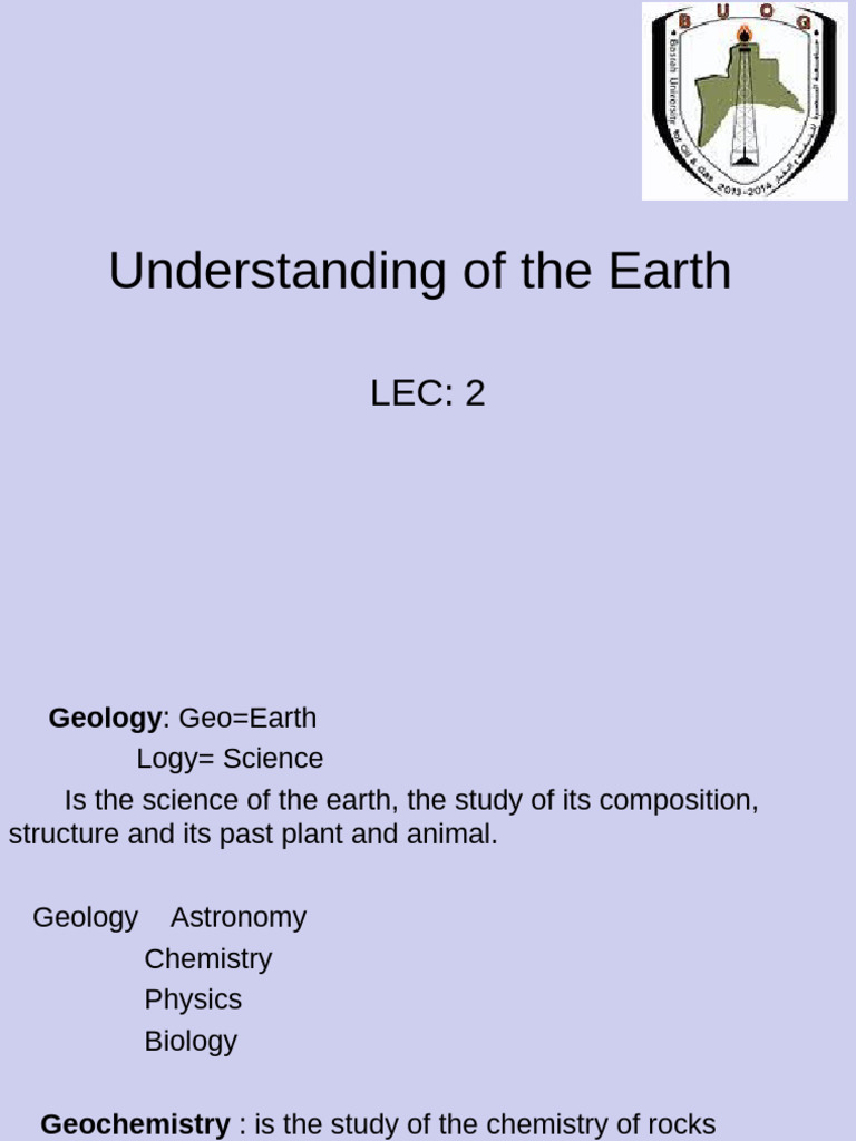 Understanding of The Earth | PDF | Earth Sciences | Earth