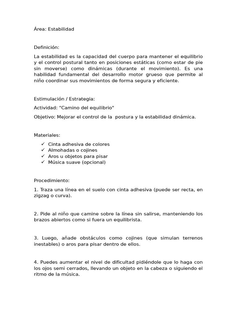 Definición y Estrategias de Estabilidad | PDF