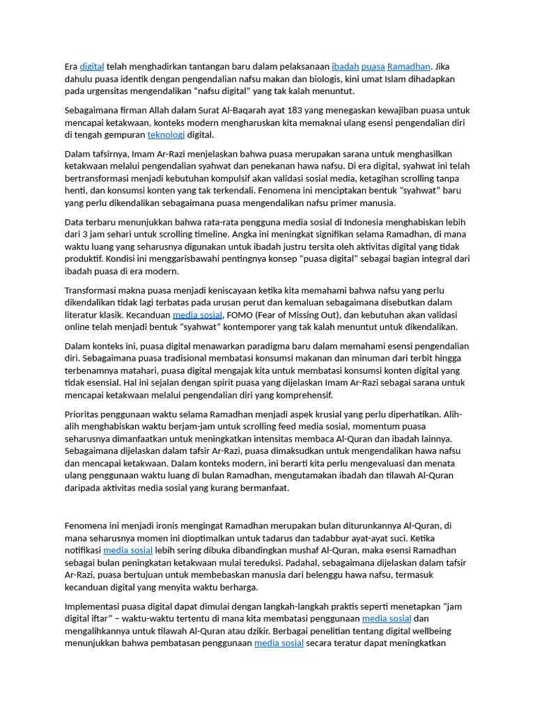 Ra, Adham Di Era Digital | PDF