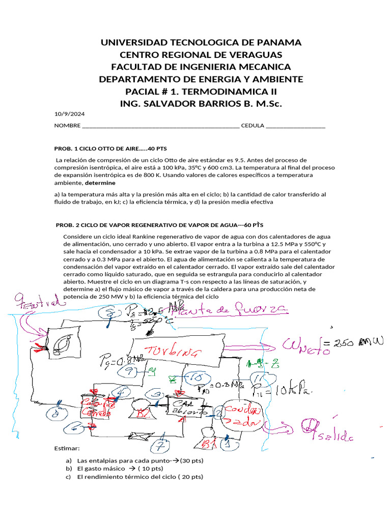 Parcial # 1 TERMO II 02 | PDF