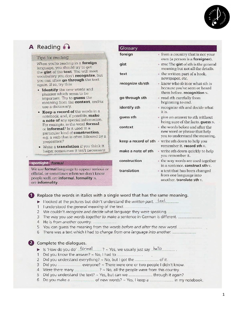 Extra Vocabulary Unit 2-Teens IV 2025 | PDF