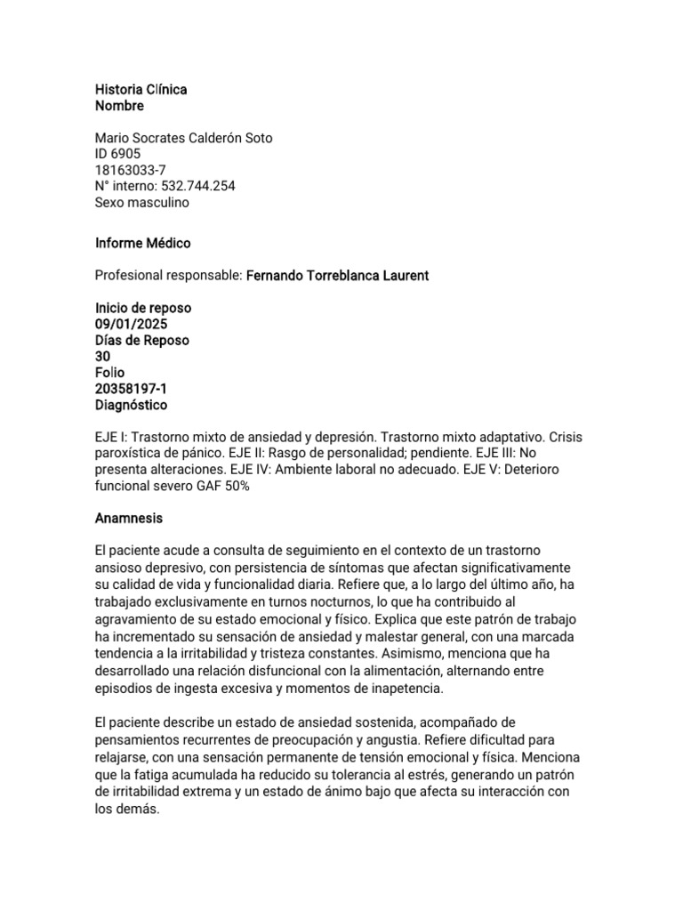 Informe dc1 | PDF | Ansiedad | Depresión (estado de ánimo)