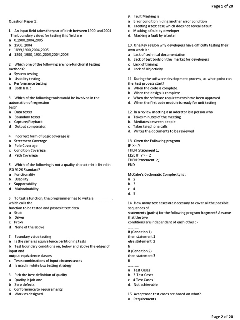 ISTQB Certification Exam | Software Testing | Software Bug