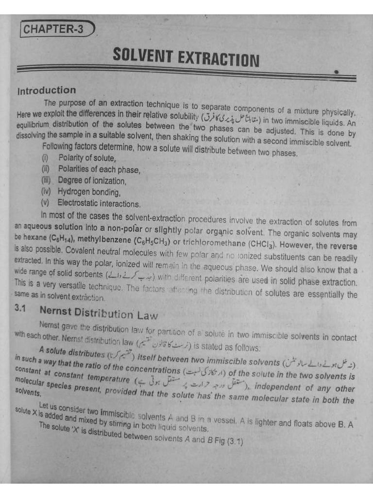 Solvent Extraction | PDF