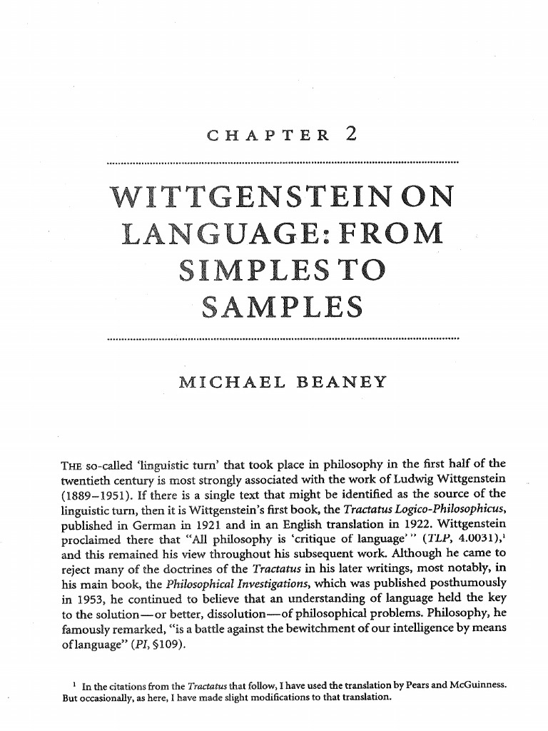 Week 12 - Wittgenstein On Language | PDF