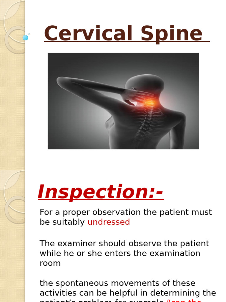 Cervical Spine Palpation Guide | PDF | Vertebra | Neck