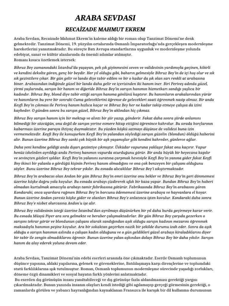 ARABA SEVDASI | PDF