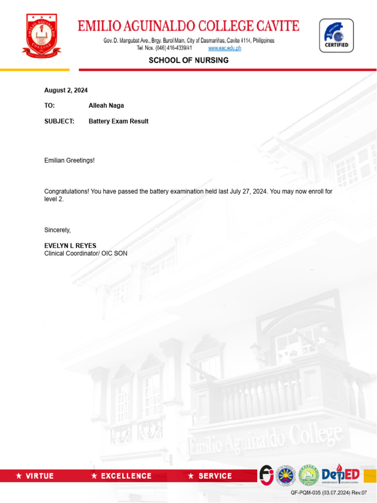 NAGA - Battery Exam Result | PDF