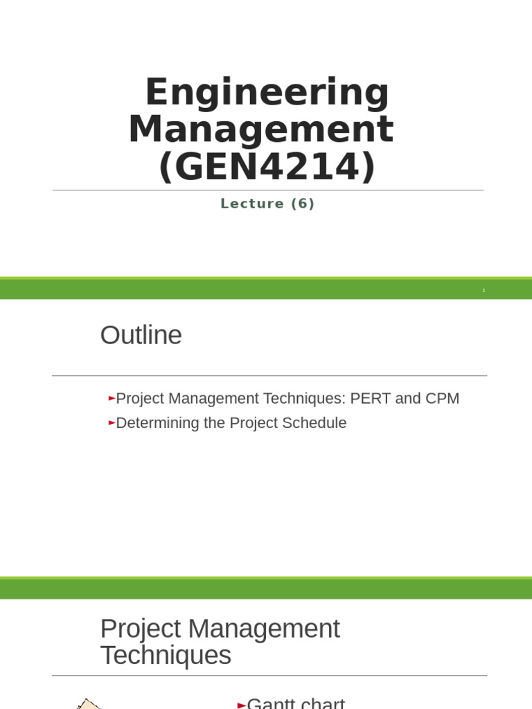 Lecture 6 Engineering Management | PDF | Project Management | Projects