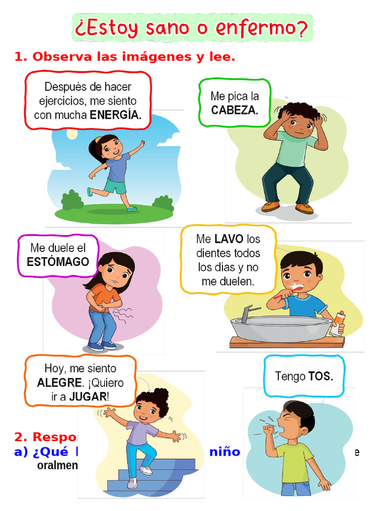 Ficha Estoy Sano o Enfermo Maestra Janet | PDF