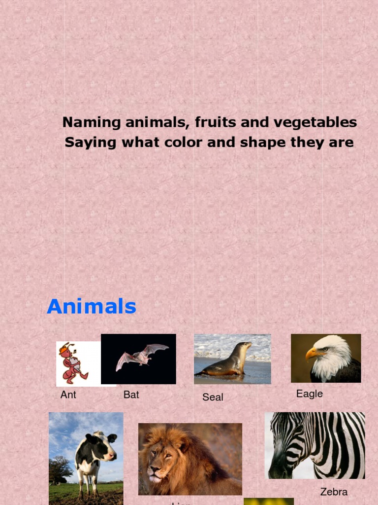 Animals and Their Fruit Names | PDF