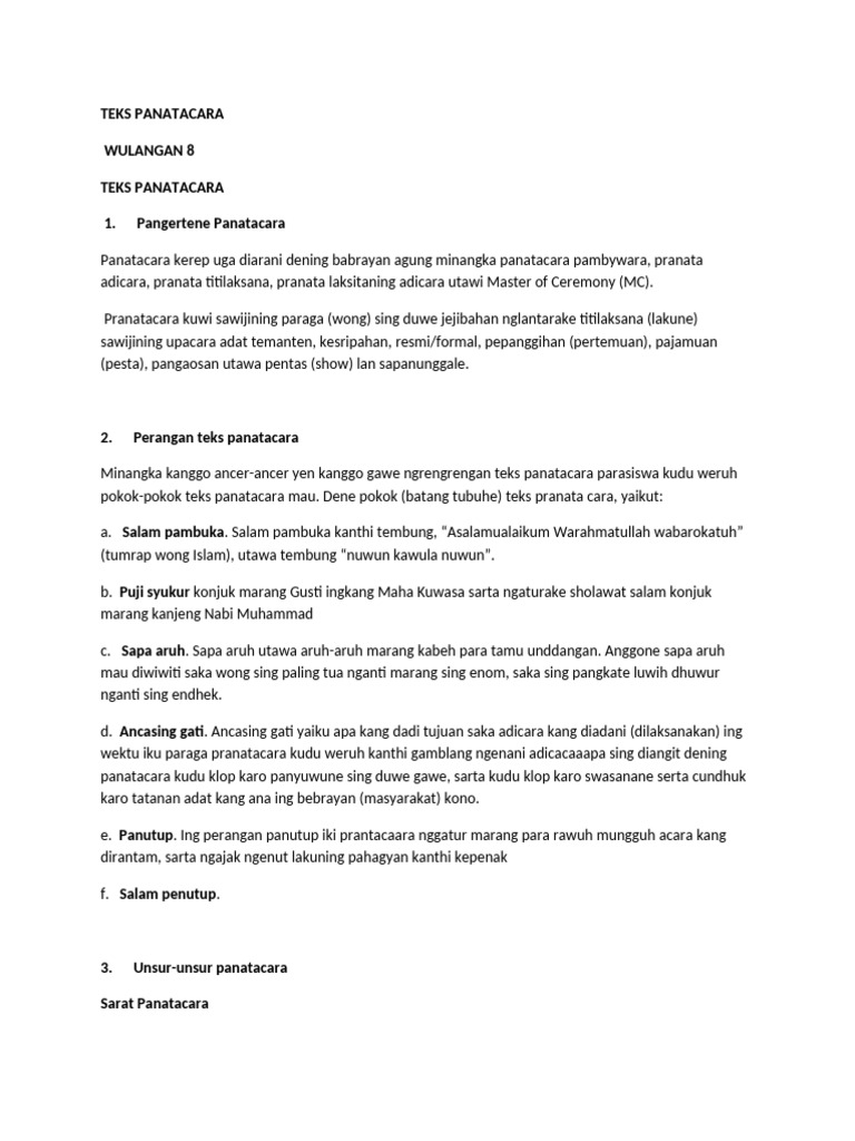 Teks Panatacara | PDF