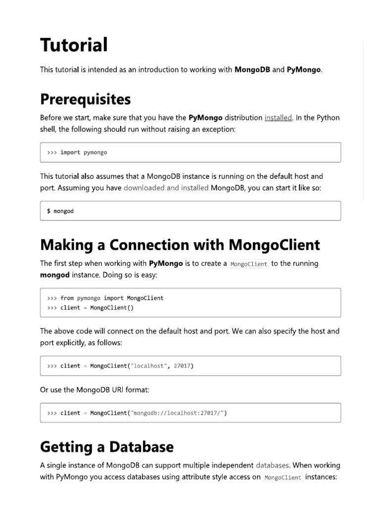 Pymongo | PDF