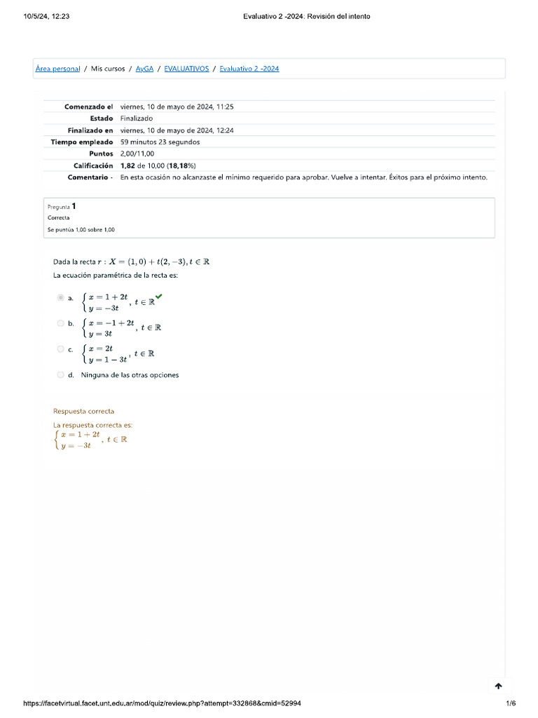 Evaluativo 2 AyGA (1er Intento) | PDF