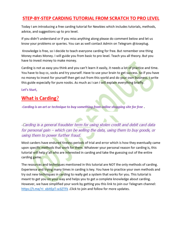 Free Carding Tutorial for Beginners | PDF | Computer Network | Http Cookie