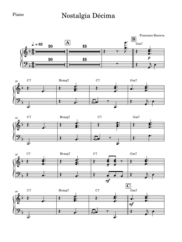 Nostalgia Décima-Piano | PDF