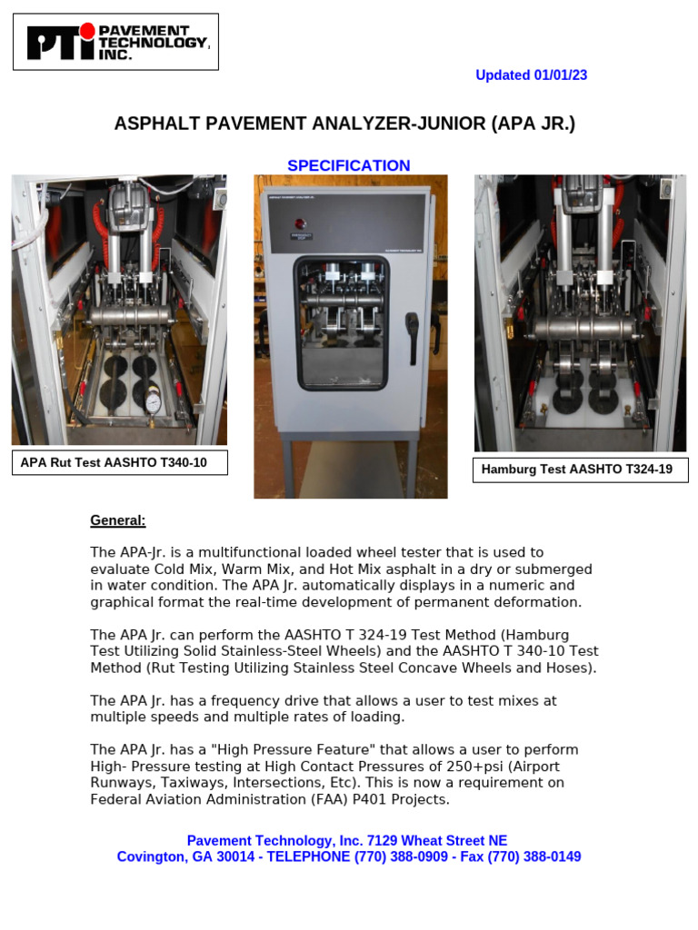 Apa JR Brochure With Specification-2023 | PDF | Road Surface | Runway