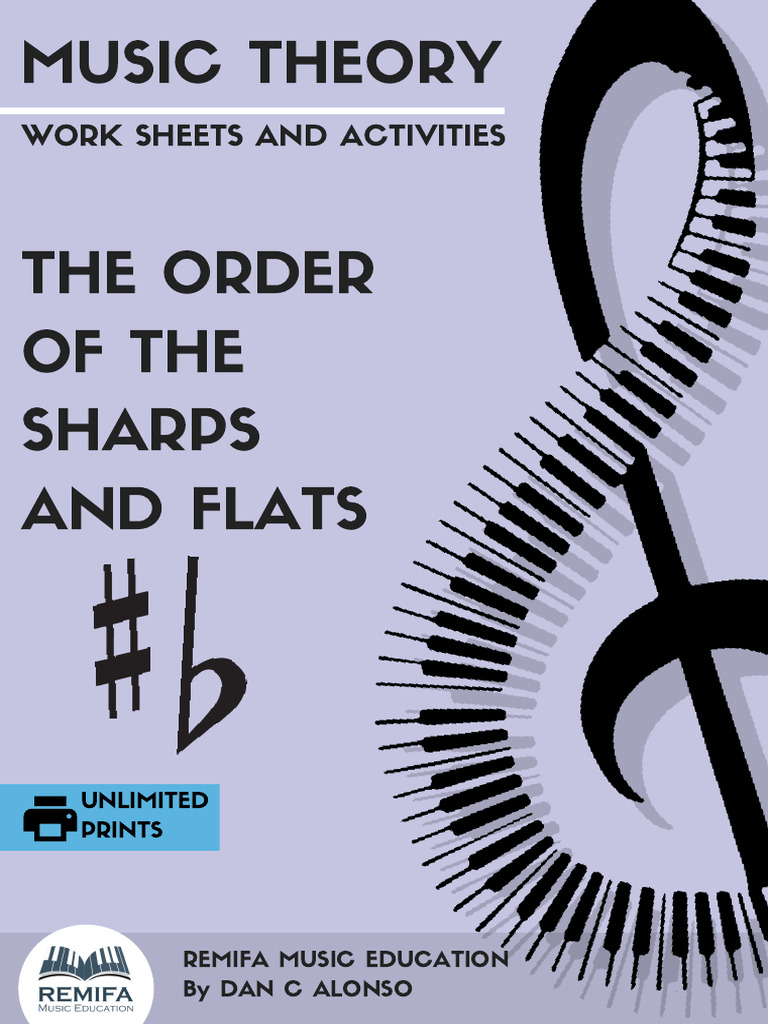 Music Theory The Order of The Sharps and Flats: Work Sheets and ...
