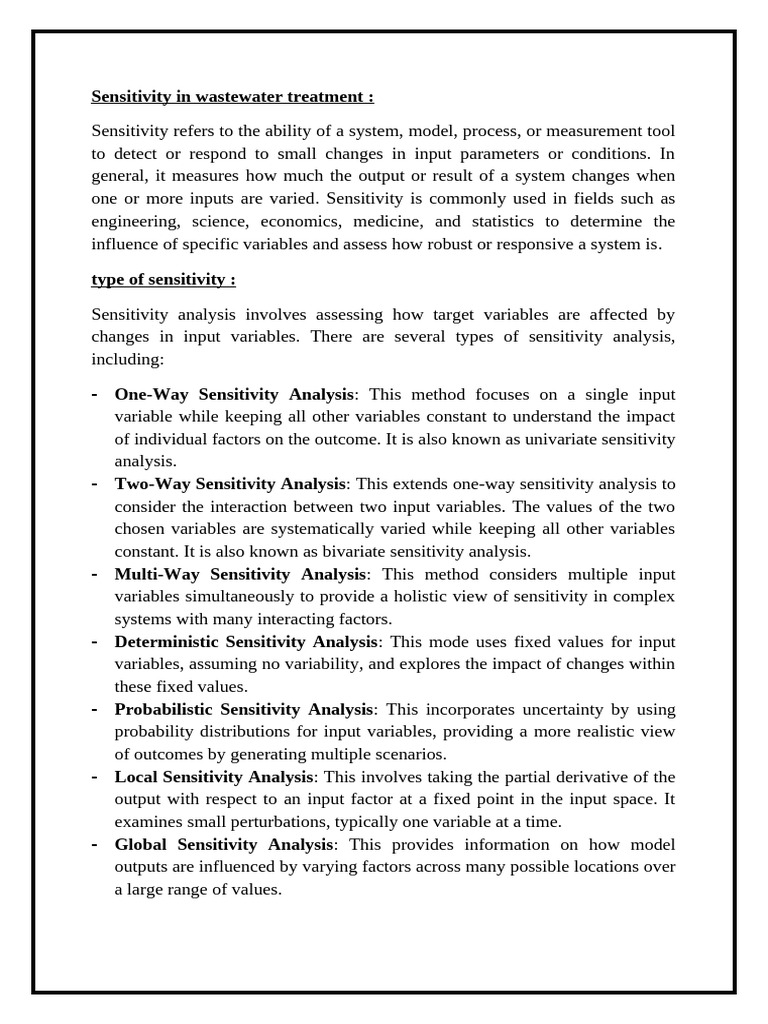 Sensitivity and Certainty | PDF | Sensitivity Analysis | Applied Mathematics