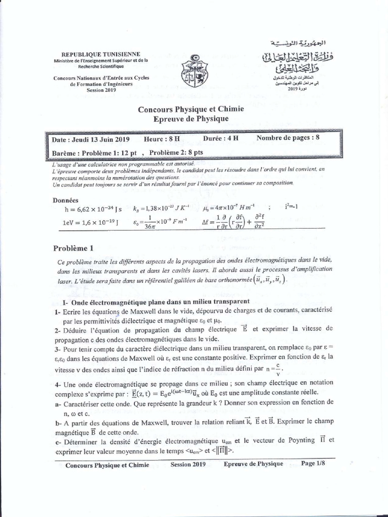 CN Phy SP 2019 | PDF