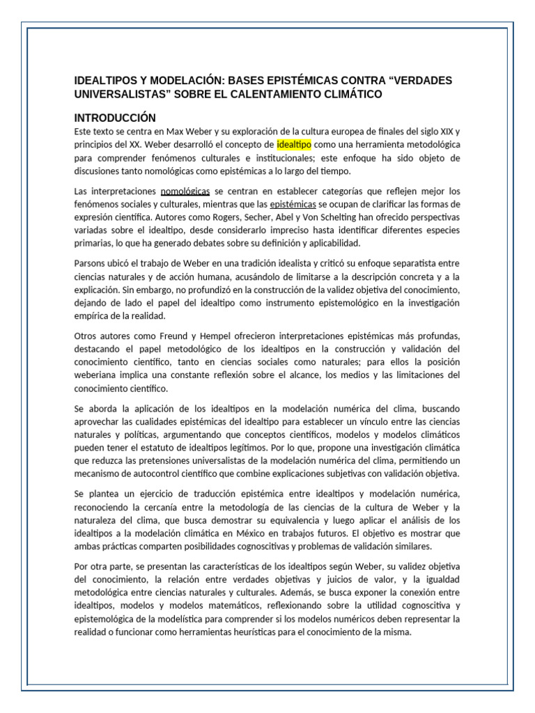 Reporte. Idealtipos y Modelación. Emily Arevalo Meza | PDF ...
