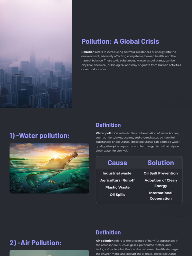 Global Pollution: Causes and Solutions | PDF | Water Pollution | Pollution