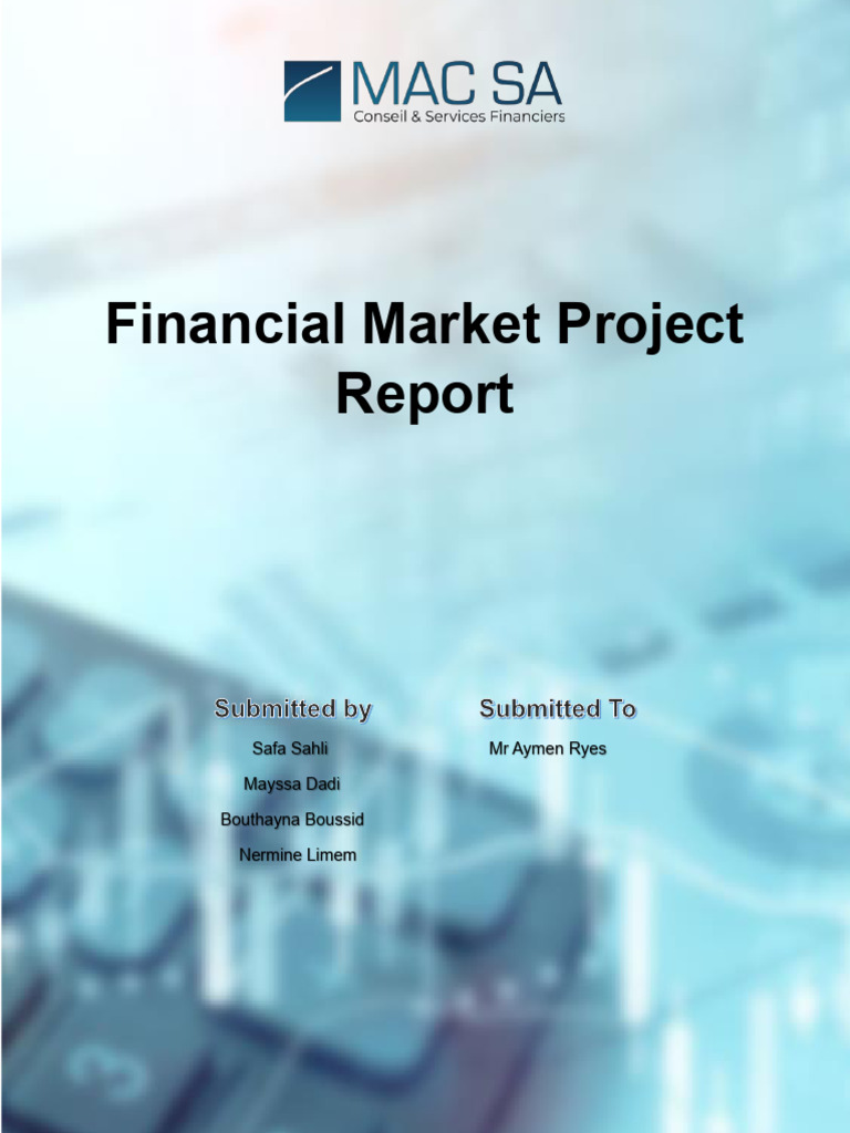 Financial Market Project Overview | PDF | Economics | Business