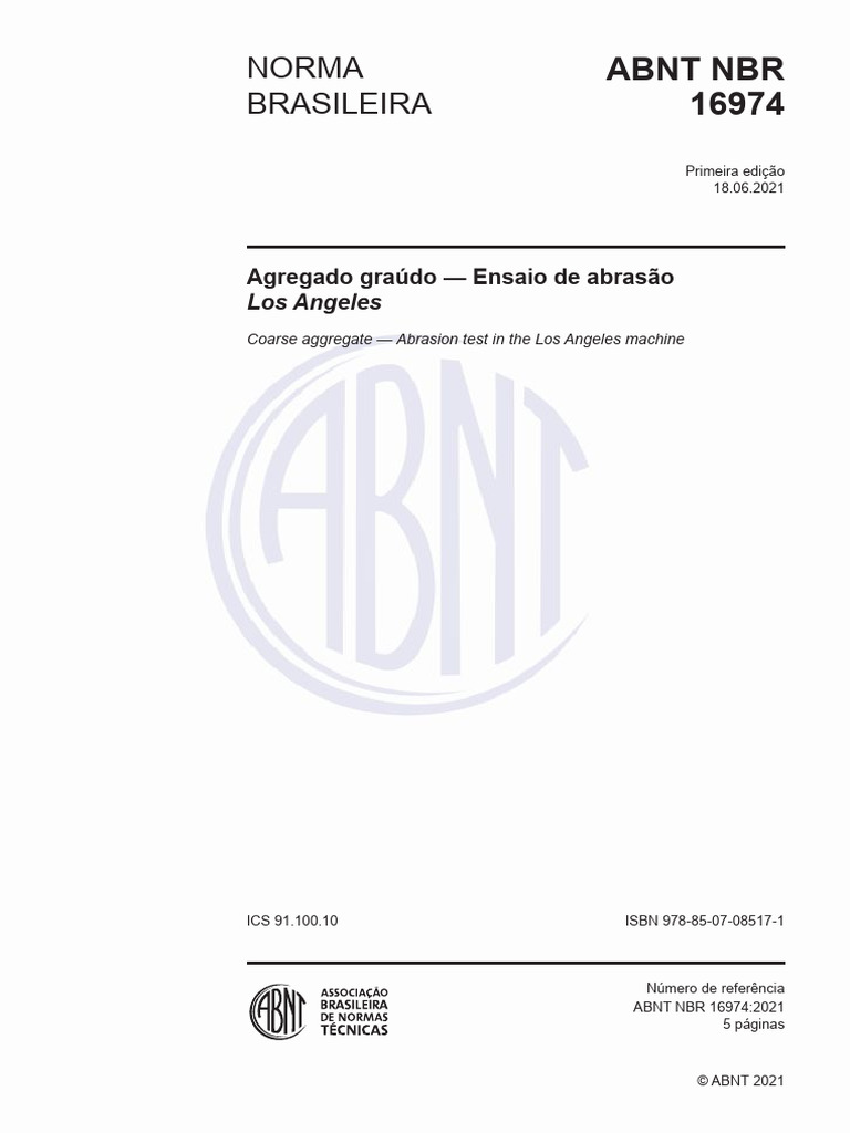 Ensaio de Abrasão de Agregado Graúdo | PDF