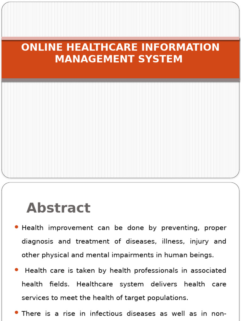 Online Healthcare Information Management System | PDF | Health Care ...