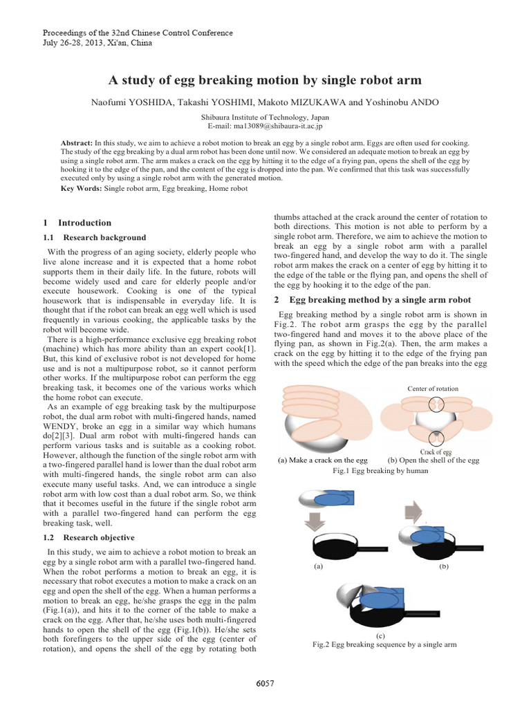A_study_of_egg_breaking_motion_by_single_robot_arm | PDF | Hand | Force