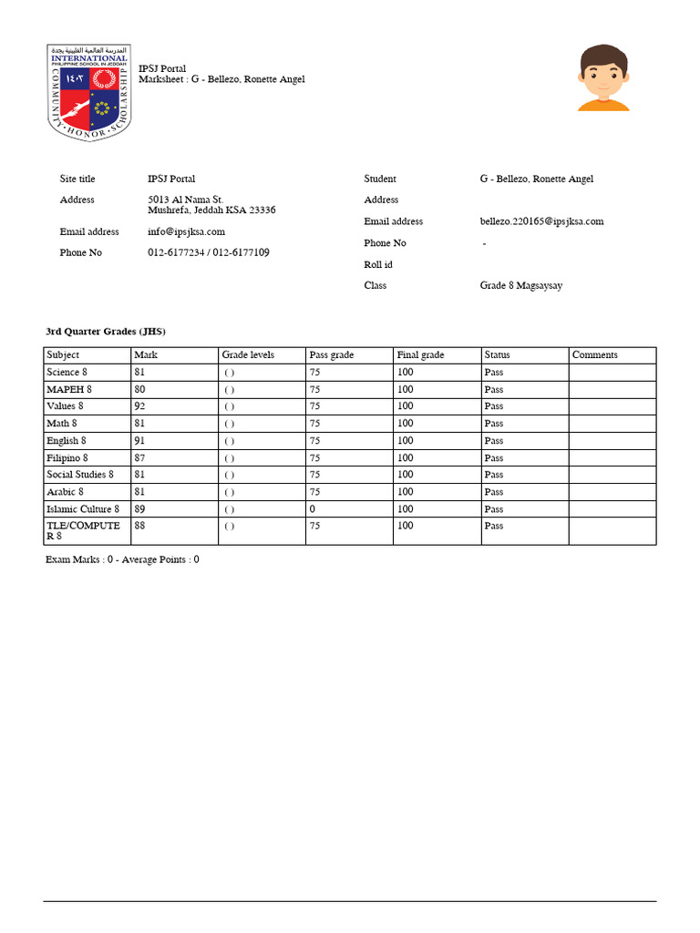 Third Quarter Bellezo Ronette Angel | PDF